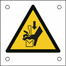Brady Part: 302736 | ISO Safety Sign - Warning, Hand crushing between ...