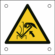 Brady Part: 302737 | ISO Safety Sign - Warning, Hand crushing between ...