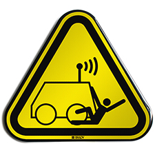 Brady Part: 306289 | ISO Safety Sign - Warning, Run over by remote ...