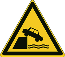 ISO Safety Sign - Warning Unprotected edges | Brady | BradyID.com