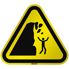 Reflective ISO Safety Sign - Warning: Unstable cliff - Picto only ...