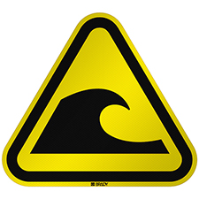 Reflective ISO Safety Sign - Warning: Tsunami hazard zone - Picto only ...