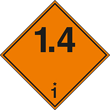 Transport Sign - ADR 1.4 - Explosive | Brady | Brady.eu