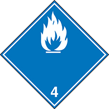 Transport Sign - ADR 4.3b - Flammable When Wet | Brady | Brady.eu