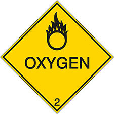 Maritime Transport Sign - IMDG 2B - Oxygen - Brady Part: 257539 | Brady ...