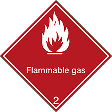 Maritime Transport Sign - IMDG 2D - Flammable gas - Brady Part: 257541 ...