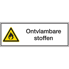 Pictogram voor identificatie van gevaarlijke stoffen - Ontvlambare ...