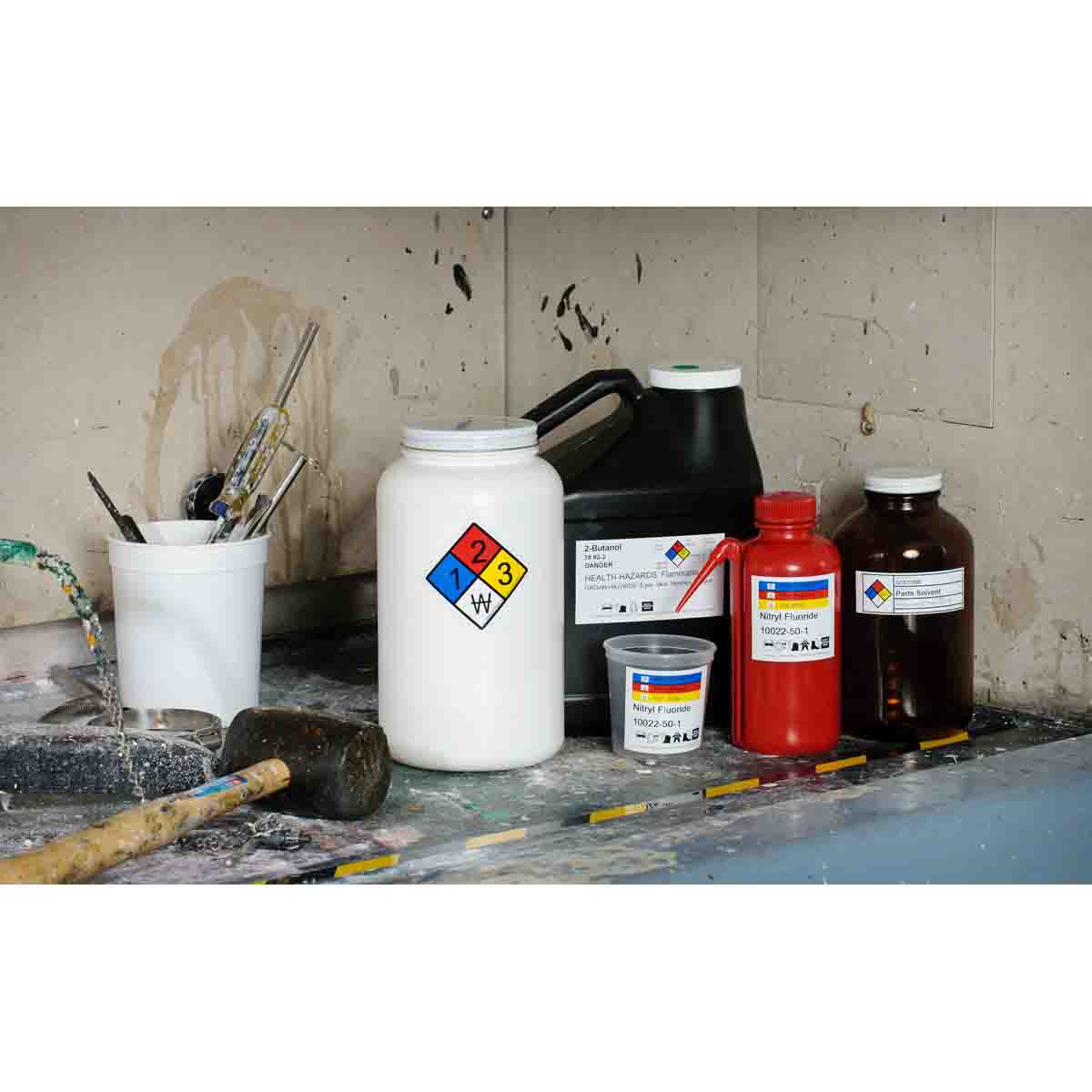 All Weather Permanent Adhesive Vinyl Right-To-Know Labels for ...