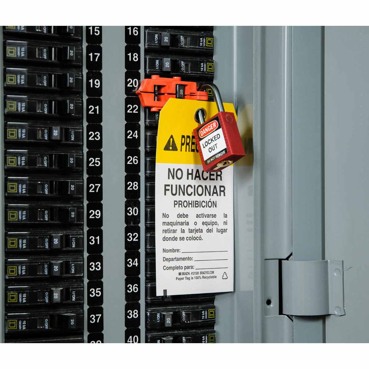 Lockout Tags: PRECAUCION: NO HACER FUNCIONAR PROHIBICION No debe ...