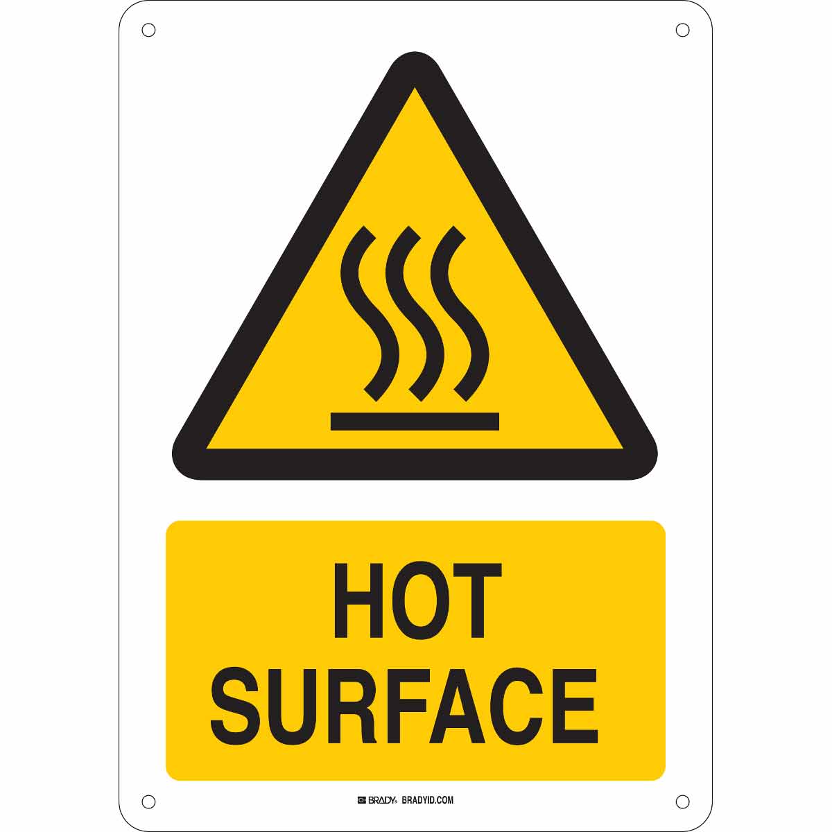 BRADY 139910 B555 14 X 10 IN HOT SURFACE SIGN | Gordon Electric Supply ...