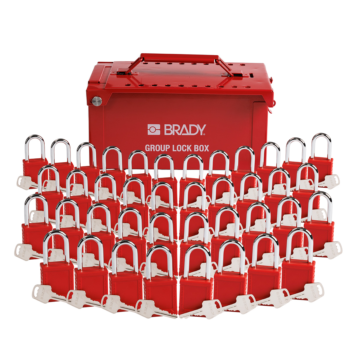 Portable Group Lockout Box, 6.75"H x 12"W x 8.25"D - Brady Part: 175461 ...