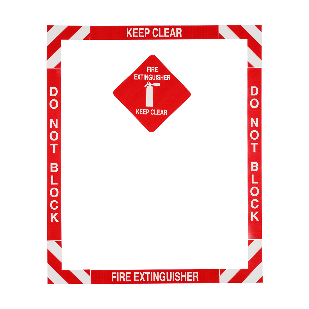 Fire Extinguisher Floor Marking Kit with Sign and Border - Brady Part ...