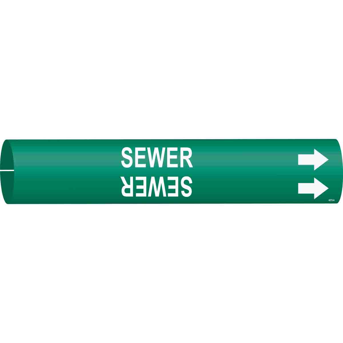SEWER Snap-On Pipe Marker - Brady Part: 4272-A | Brady | BradyID.com