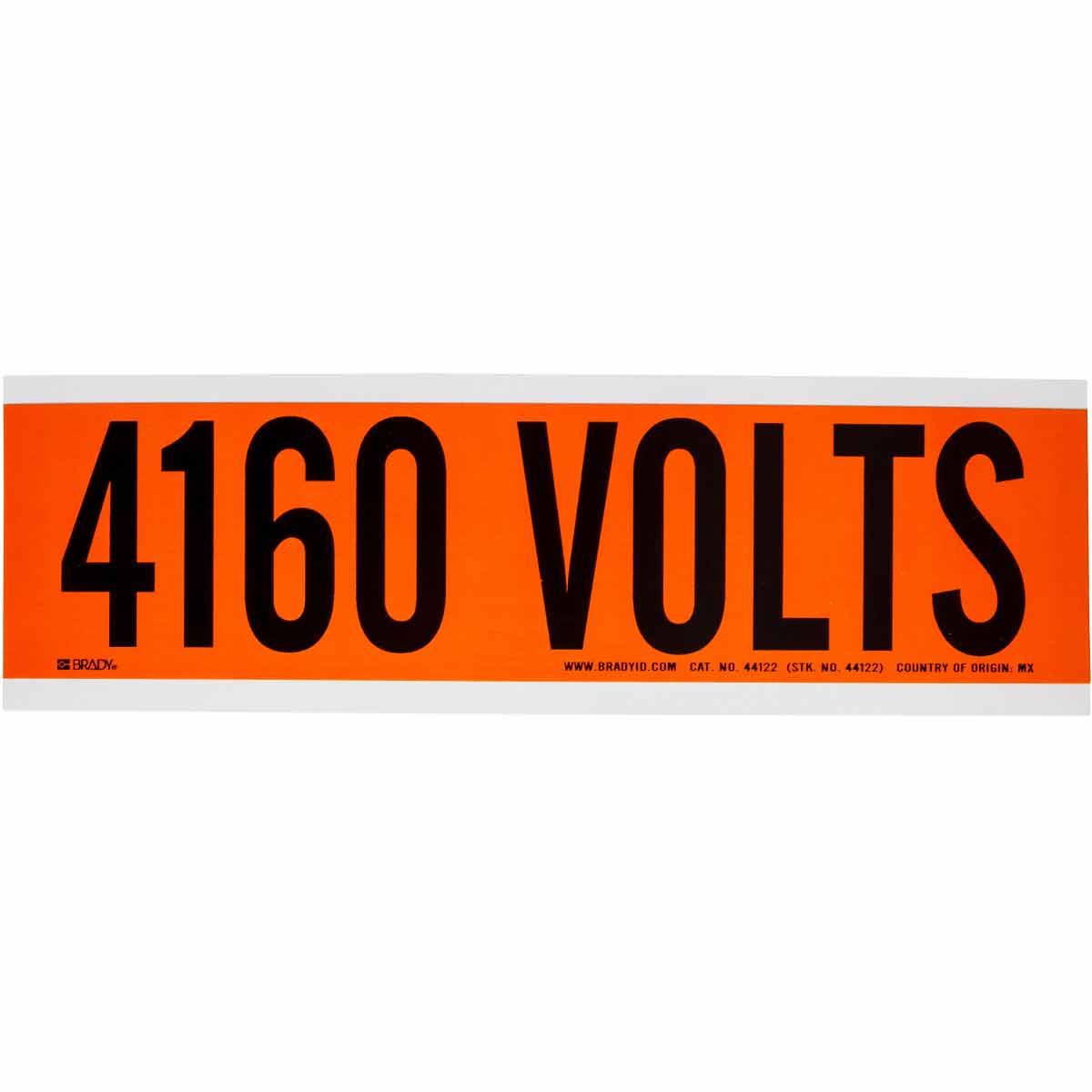 4160 Volts Conduit and Voltage Labels - Brady Part: 44122 | Brady ...