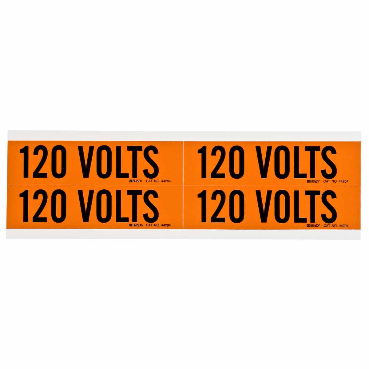 120 Volts Conduit and Voltage Labels - Brady Part: 44204 | Brady ...