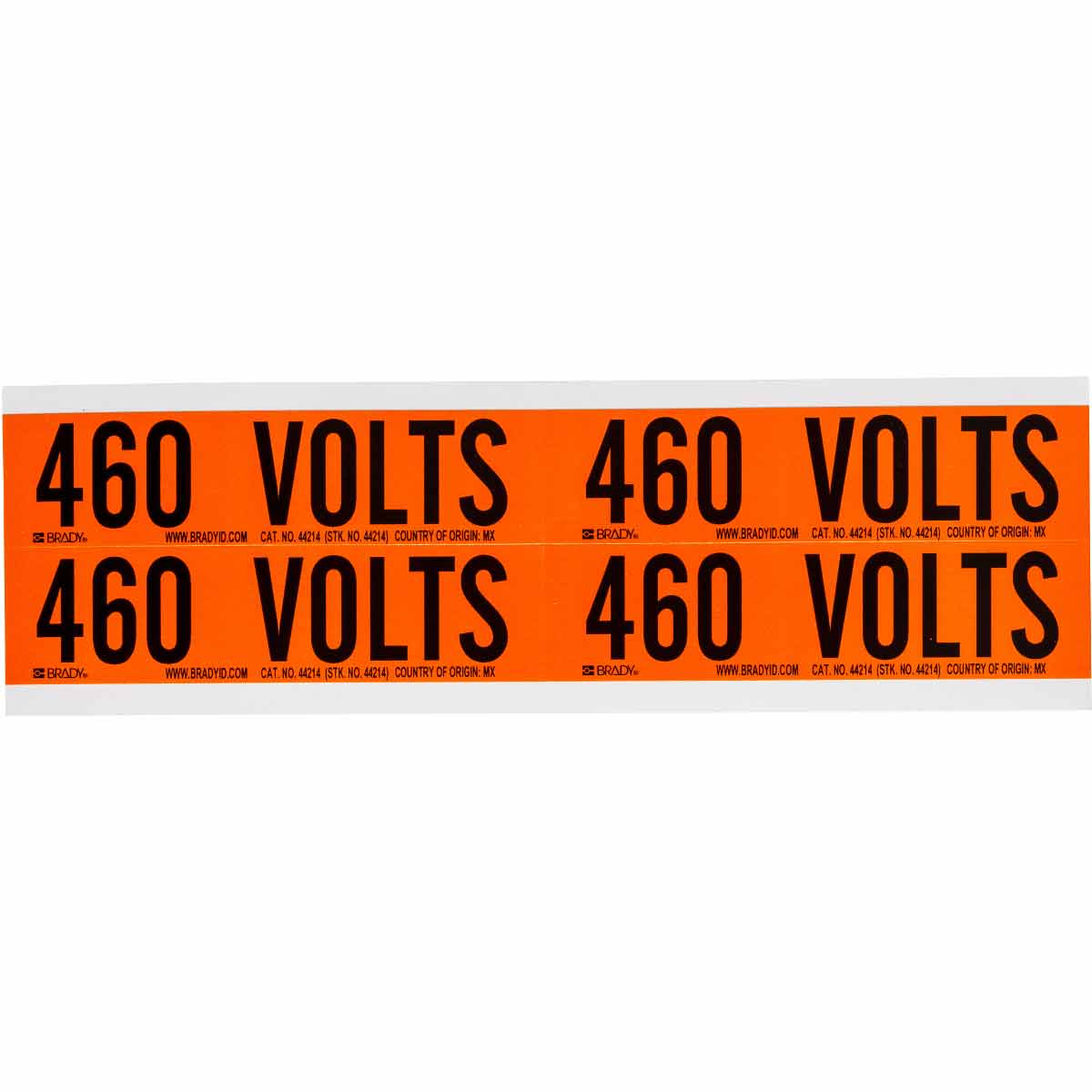 460 Volts Conduit and Voltage Labels - Brady Part: 44214 | Brady ...