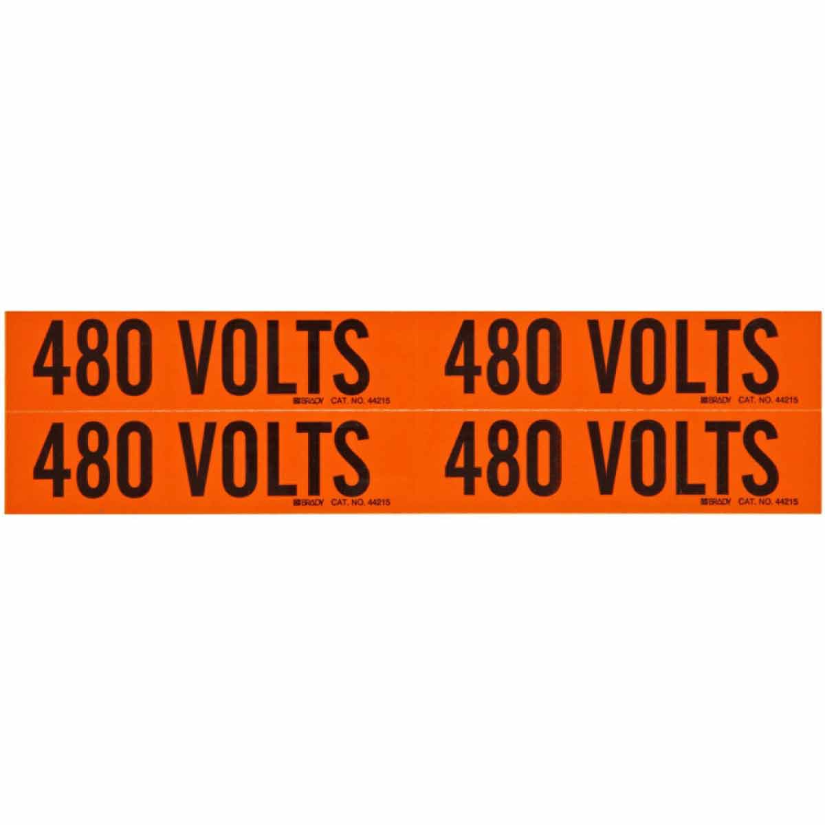 480 Volts Conduit and Voltage Labels - Brady Part: 44215 | Brady ...
