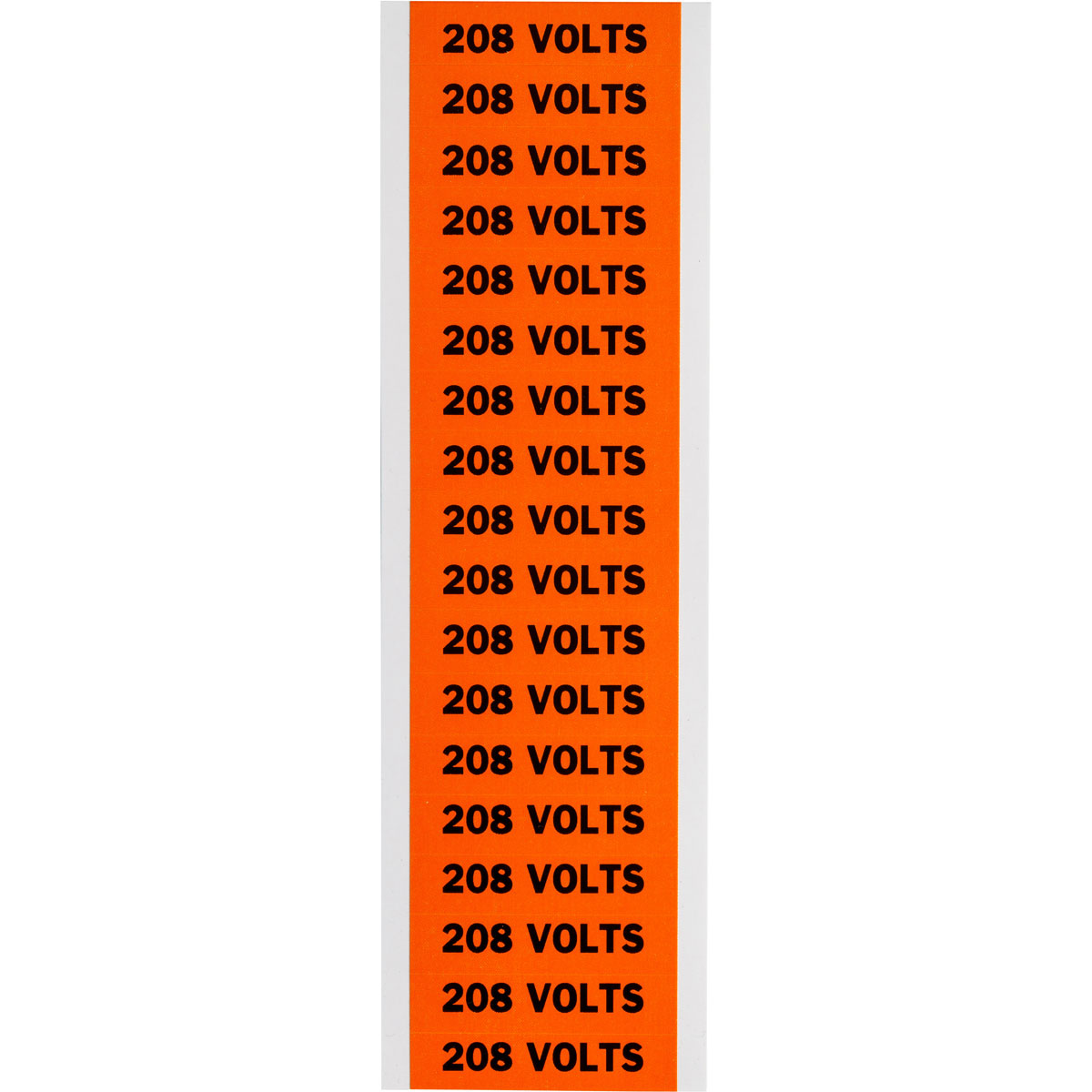 208 Volts Conduit and Voltage Labels - Brady Part: 44306 | Brady ...
