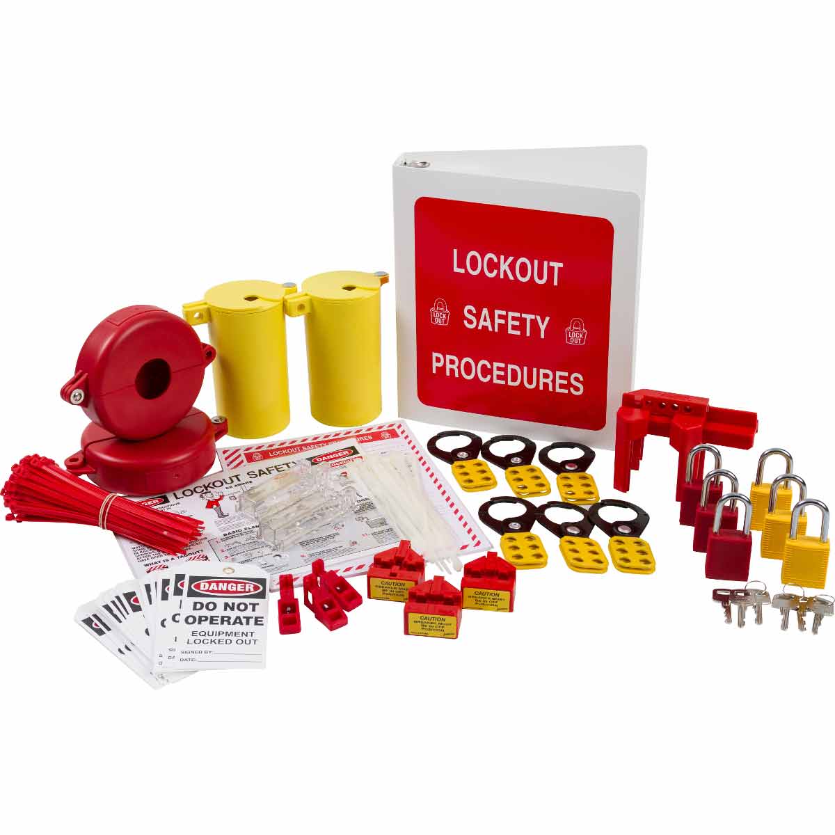 Lockout Station Fill Kit with Safety Procedures Binder - Brady Part ...