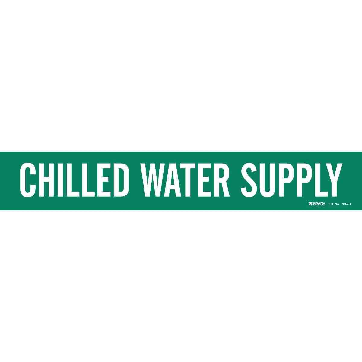Chilled Water Supply Pipe Marker - Brady Part: 7047-1 | Brady | BradyID.com