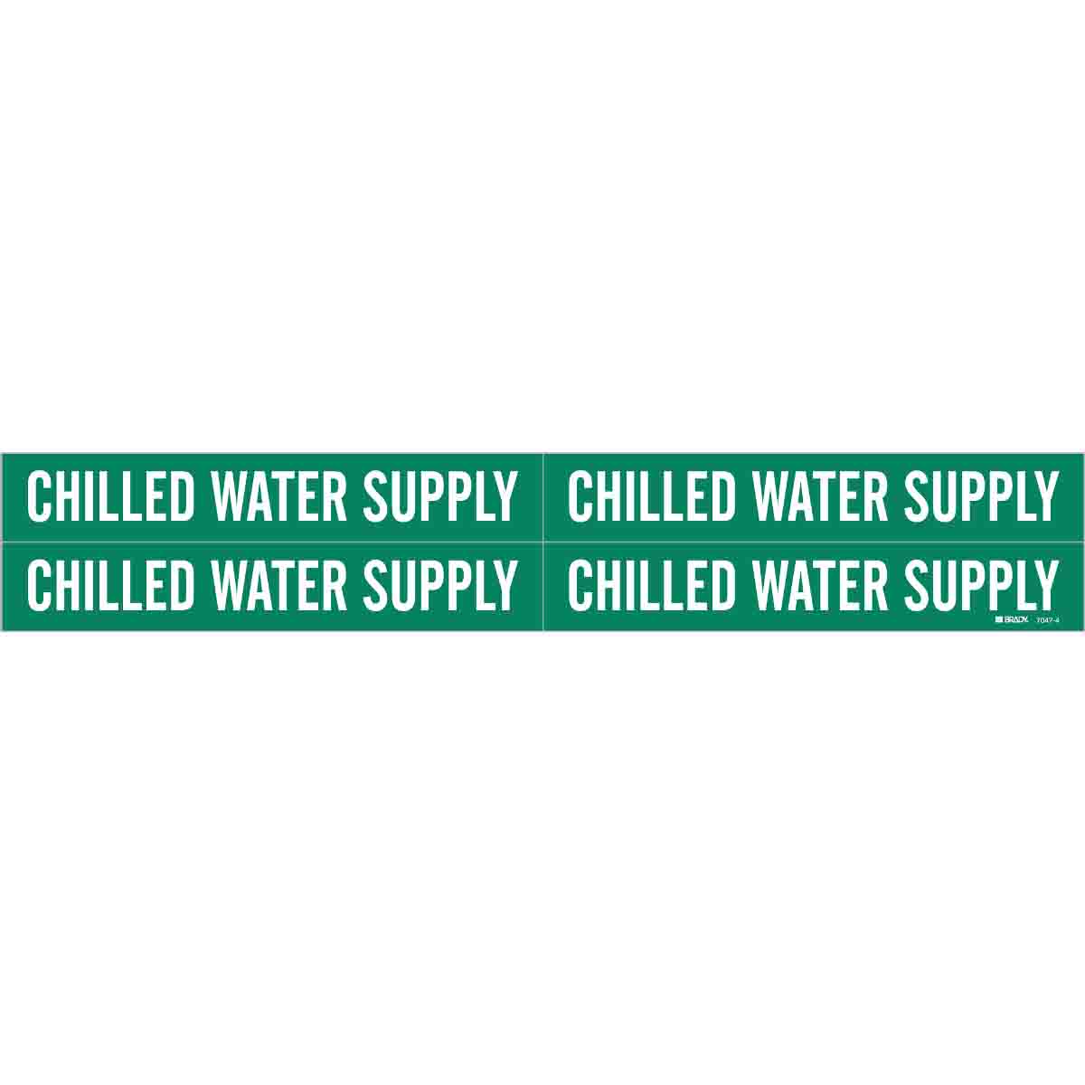 Chilled Water Supply Pipe Marker - Brady Part: 7047-4 | Brady | BradyID.com