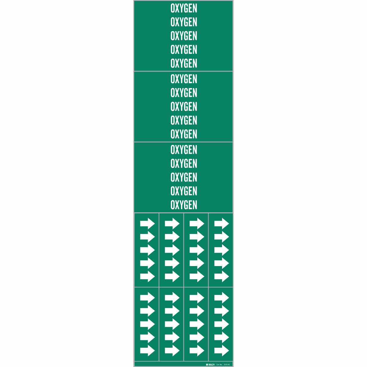 OXYGEN Pipe Marker - Brady Part: 7210-3C | Brady | BradyID.com