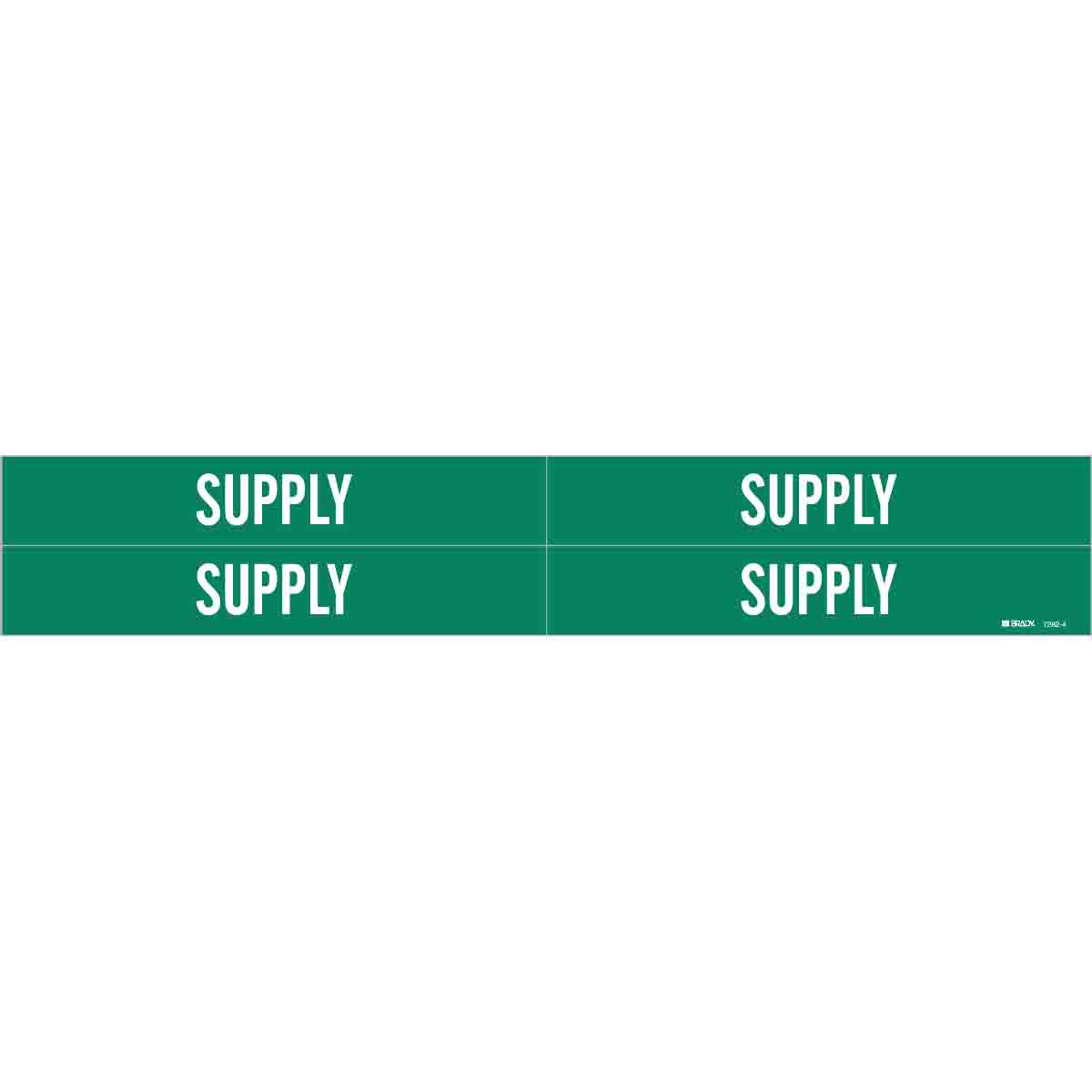 Supply Pipe Marker - Brady Part: 7282-4 | Brady | BradyID.com
