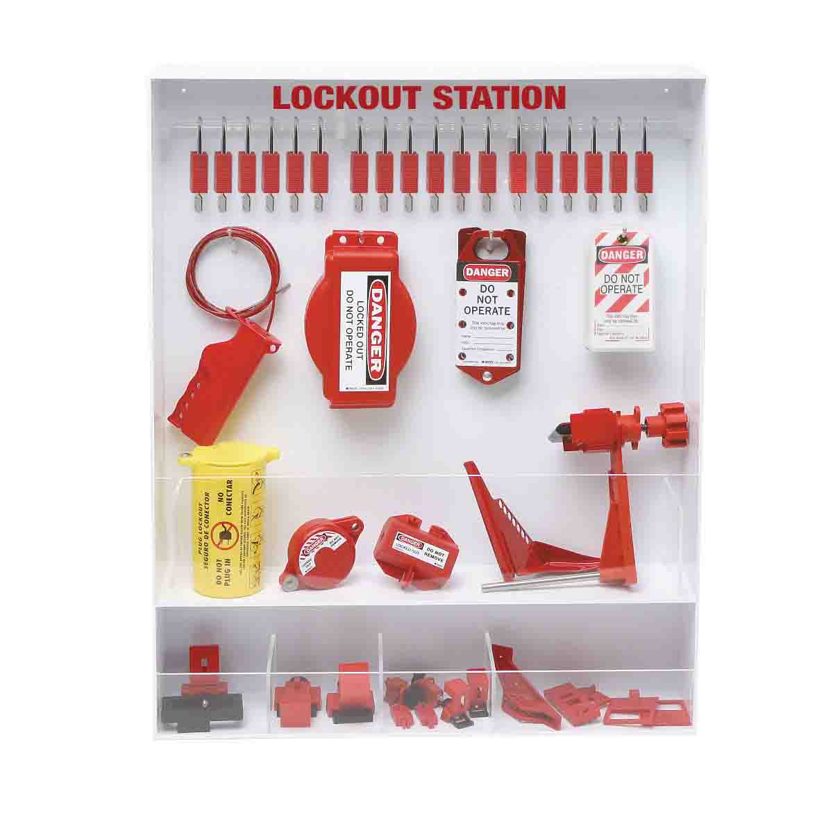 Extra Large Lockout Station without Padlocks - Brady Part: 99692 ...