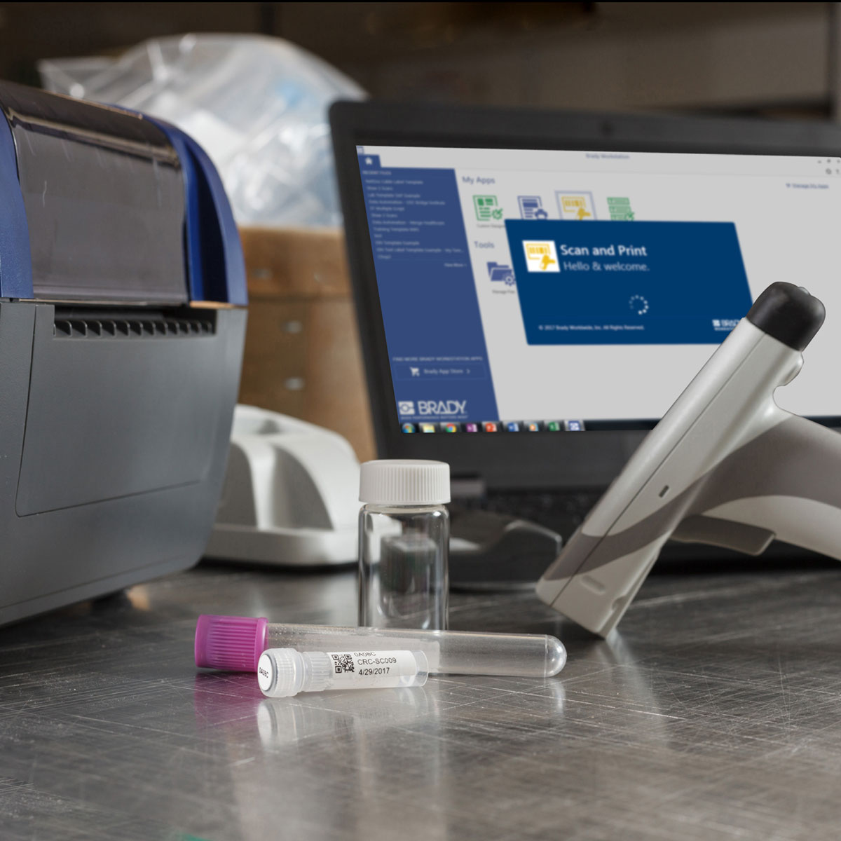 BBP12 Label Printer with Brady Workstation Scan and Print Software ...