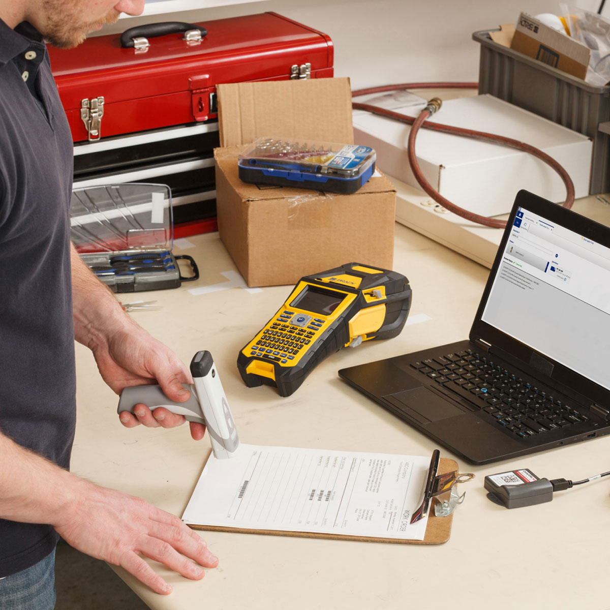 BMP61 Label Printer with Brady Workstation Scan and Print Software ...
