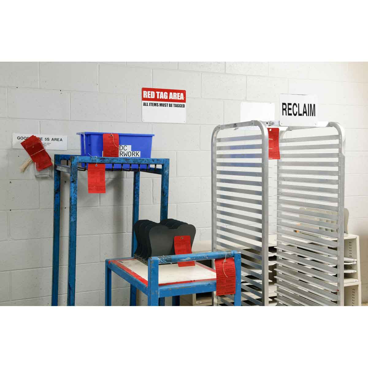 5S Red Tag Area Tag All Items Sign - Brady Part: 122273 | Brady ...