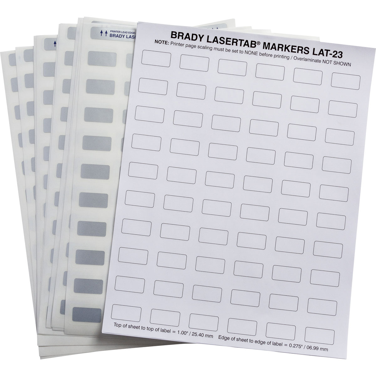 LaserTab PermaShield Metallized Polyester Labels - Brady Part: LAT-23 ...