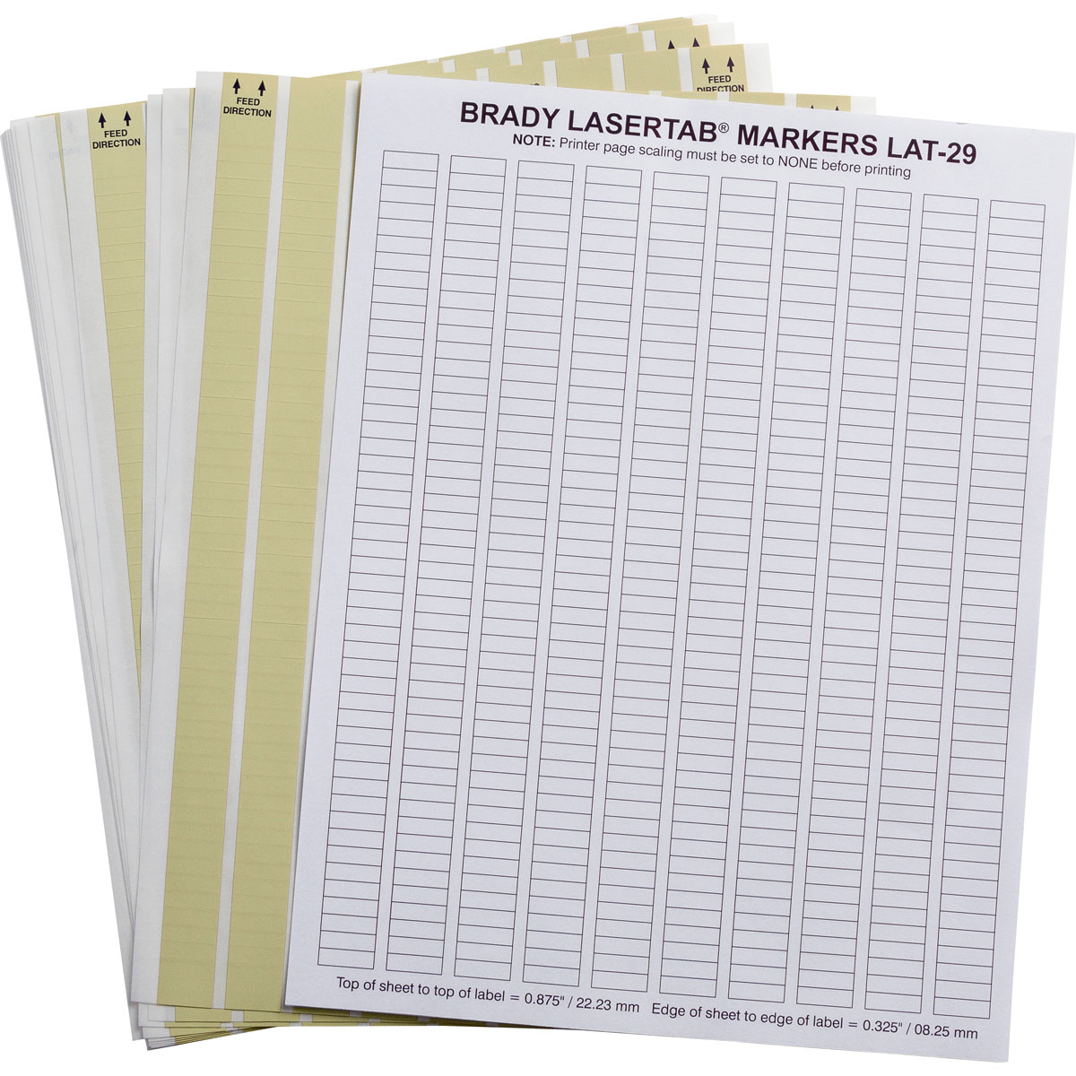 LaserTab Series High Temperature Amber Polyimide Labels - Brady Part ...