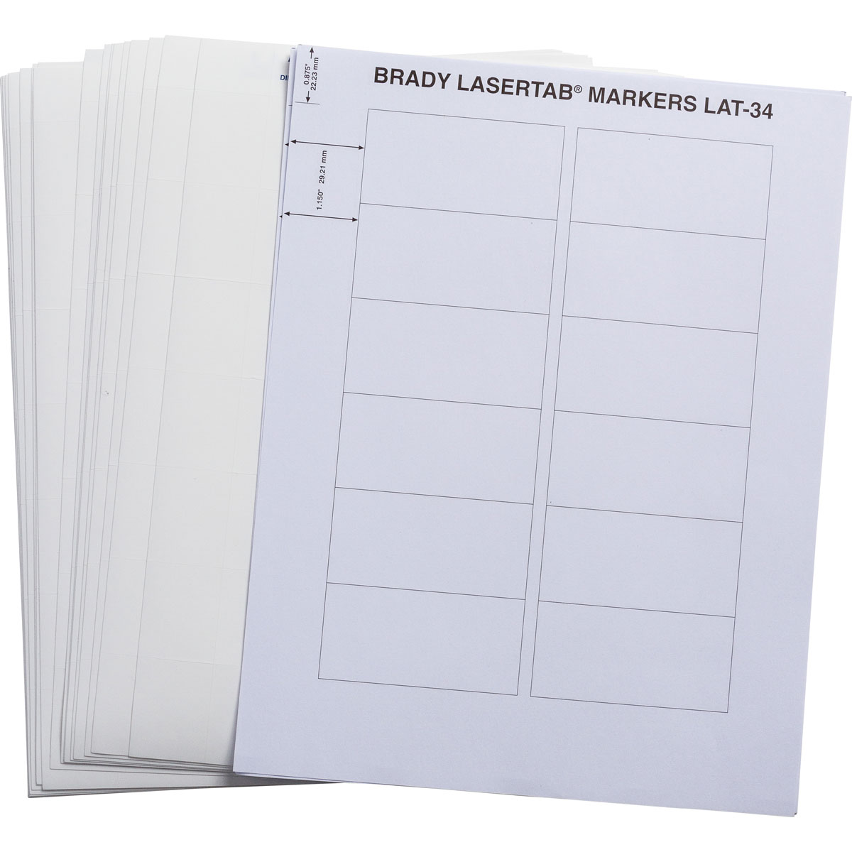LaserTab Polyester Labels - Brady Part: LAT-34-707-1 | Brady | BradyID.com