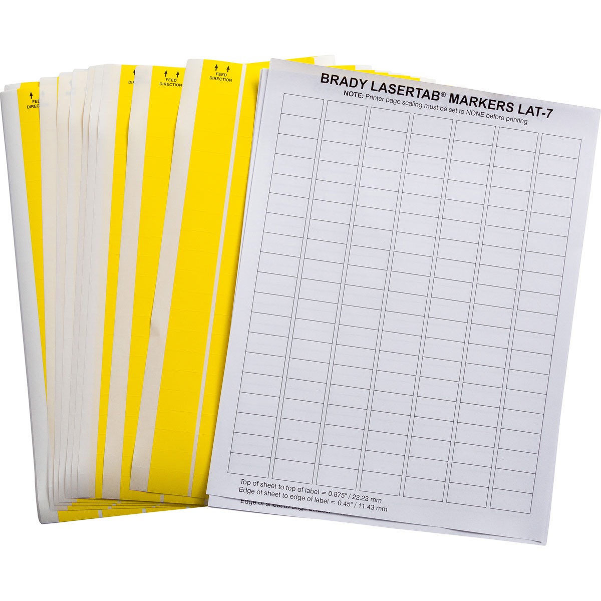 LaserTab Series Polyester Labels - Brady Part: LAT-7-747-10-YL | Brady ...