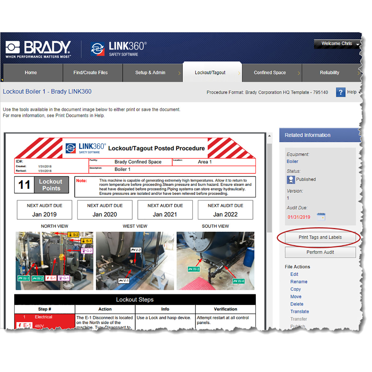 LINK360 Safety Software with BradyPrinter i3300 Printer and Lockout ...
