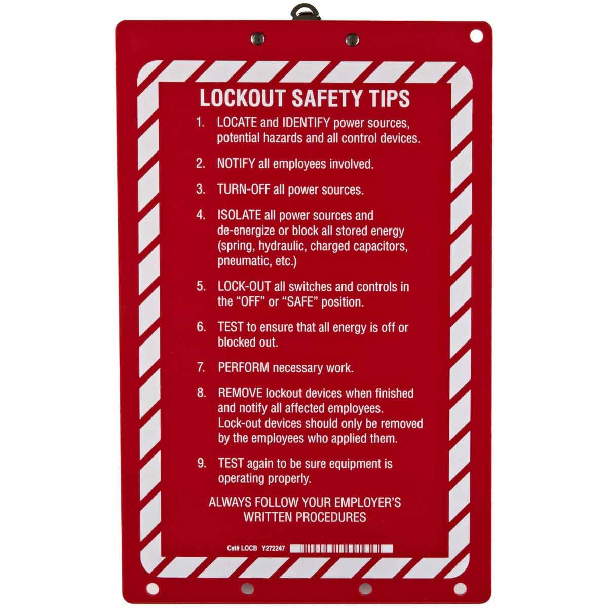 Lockout Clip Board - Brady Part: LOCB | Brady | BradyCanada.ca