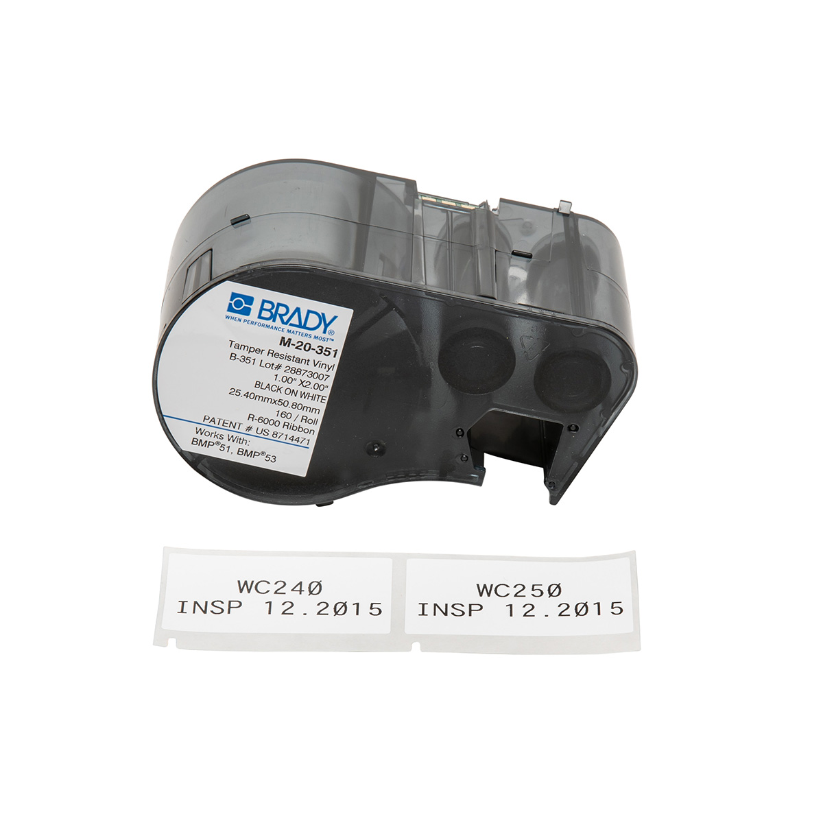 BMP51 BMP53 Destructible Vinyl Tamper-resistant Labels - Brady Part: M ...