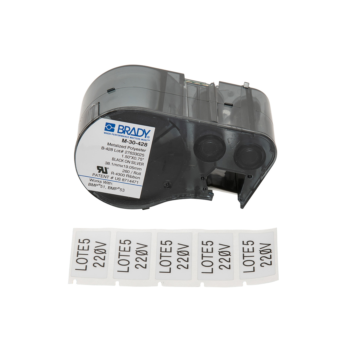 BMP51 BMP53 Metallized Polyester Asset and Panel Component Labels ...