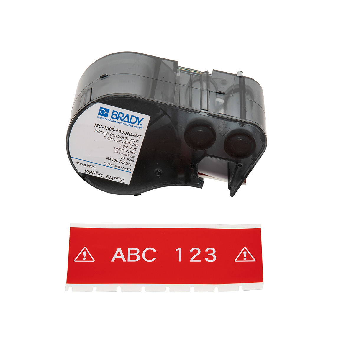 All Weather Permanent Adhesive Vinyl Label Tape with Ribbon for BMP51 ...