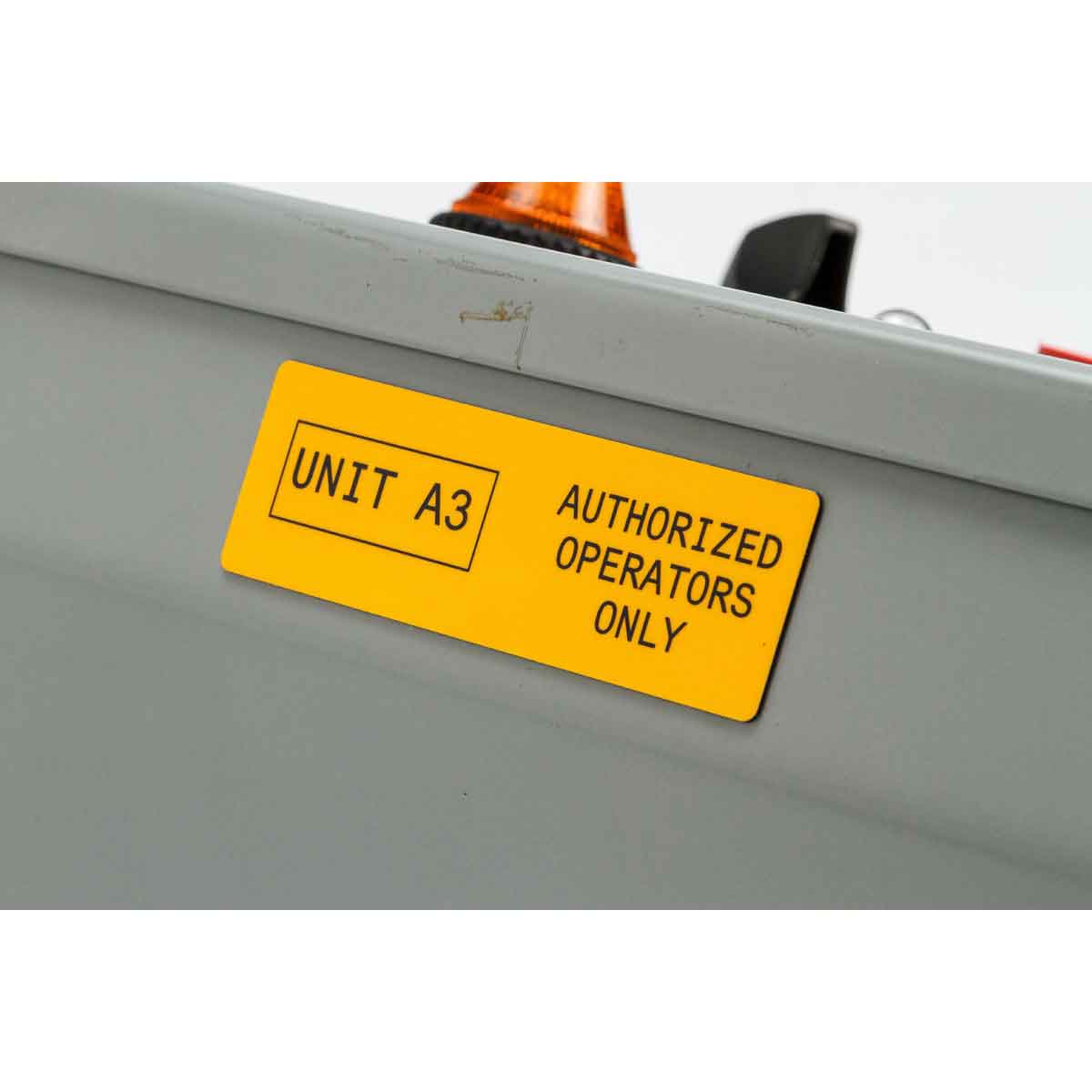 BMP71 Raised Panel Rectangular Labels - Brady Part: M71EP-191-593-YL ...