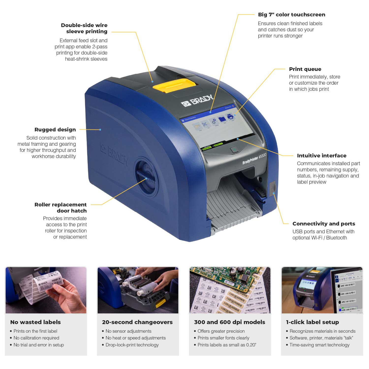 Brady Industrial GHS Label Printer - i5300 300 dpi Wi-Fi & Software | BRADY
