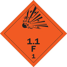1.1 Explosive F 1 Placard - Brady Part: 06100 | Brady | BradyCanada.ca