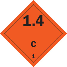 1.4 Explosive C 1 Placard - Brady Part: 06122 | Brady | BradyCanada.ca