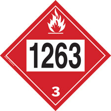 1263 Flammable Liquid 3 Placard - Brady Part: 09095 1263 | Brady ...