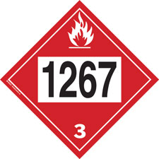1267 Flammable Liquid 3 Placard - Brady Part: 09082 1267 | Brady ...