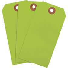 Blank Heavy Duty Fluorescent Green Tags | Brady | BradyID.com.sg