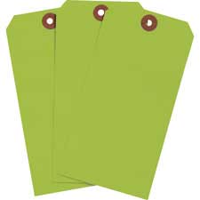Brady Part: 102071 | Blank Heavy Duty Fluorescent Green Tags | BradyID.com
