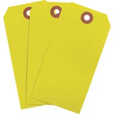 Brady Part: 102075 | Blank Heavy Duty Fluorescent Yellow Tags | BradyID.com