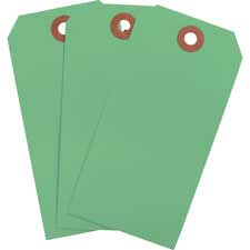 Brady Part: 102115 | Blank Heavy Duty Light Green Tags | BradyID.com